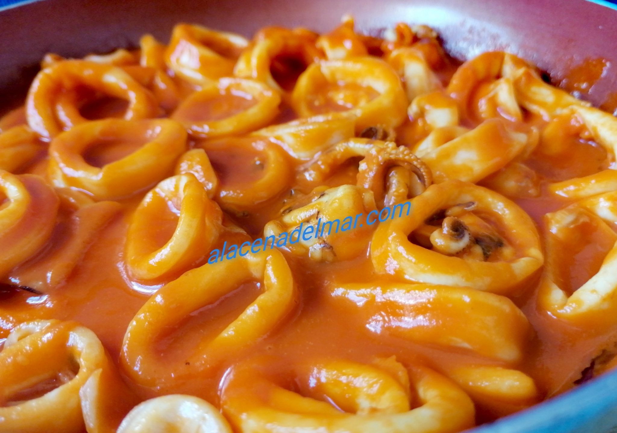 Calamares frescos en salsa americana | alacena del mar